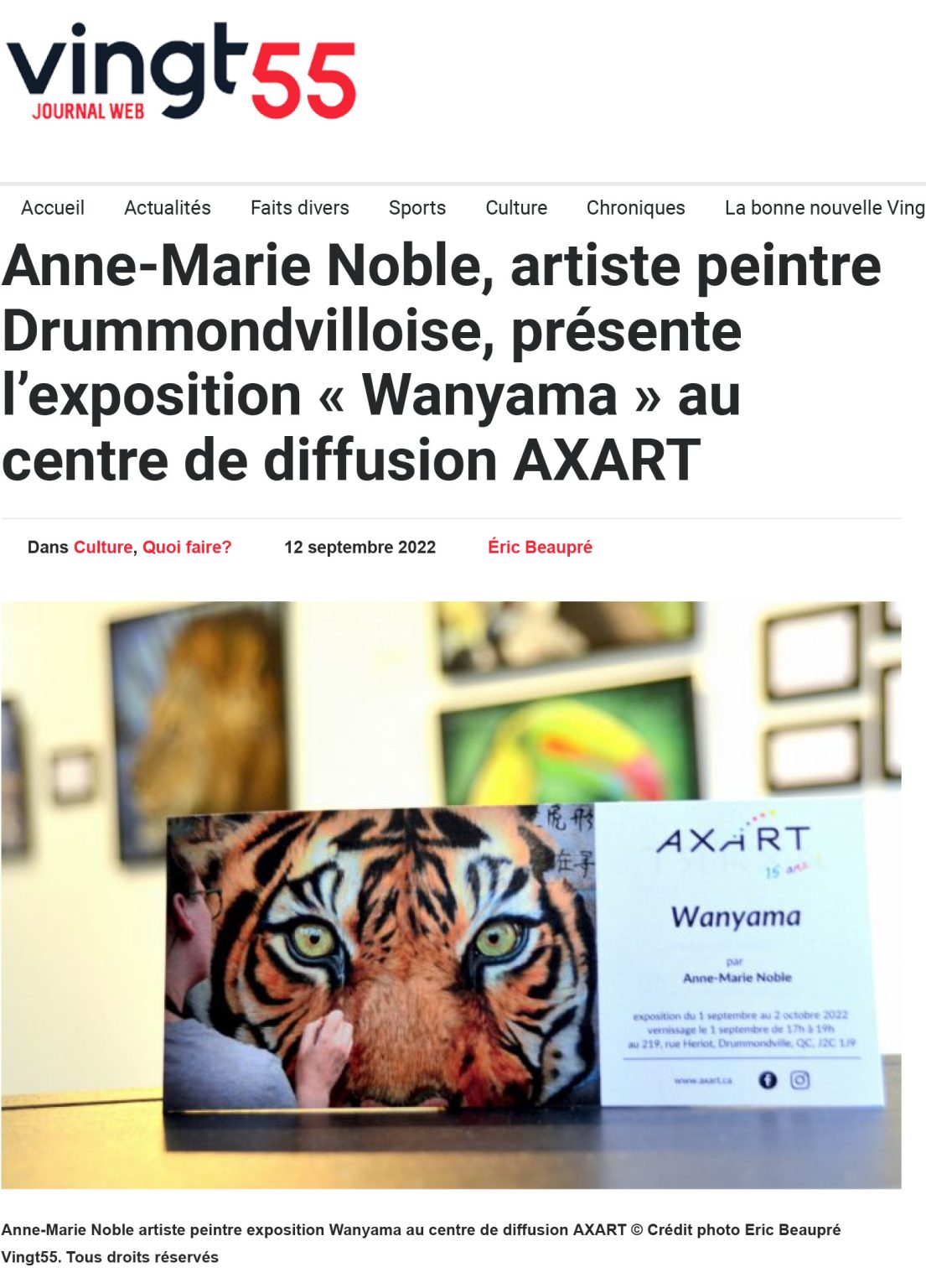 À propos - Anne-Marie Noble - Artiste peintre