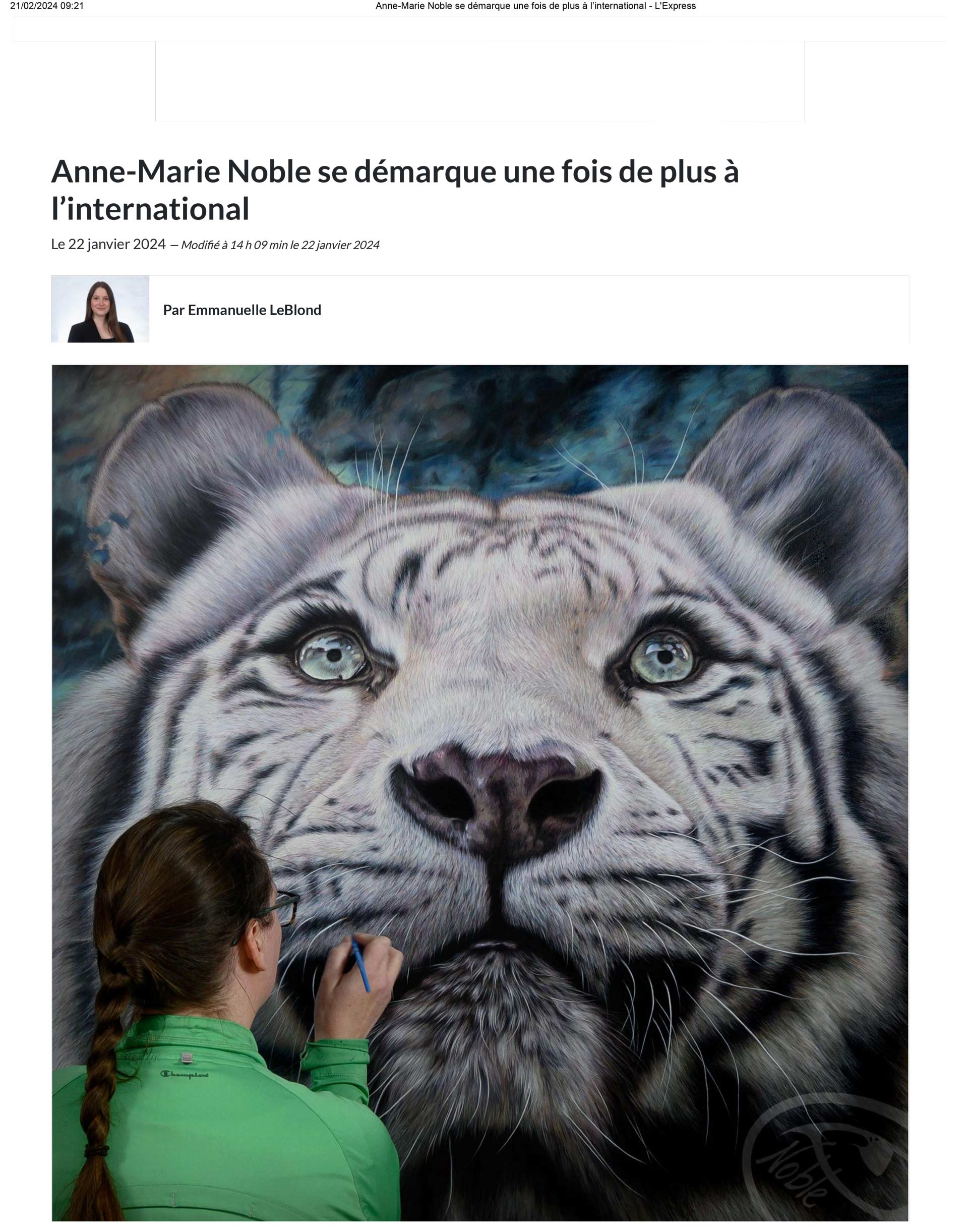 À propos - Anne-Marie Noble - Artiste peintre